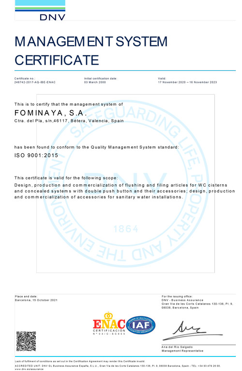 Control de calidad - Fominaya S.A.